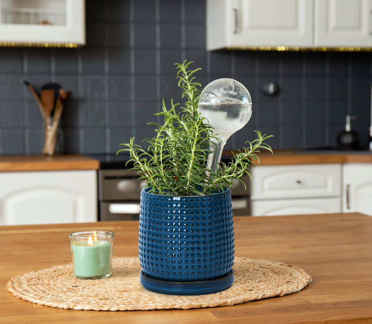 Design Stoneware Pots, Beaded, 4+6 Inch, Blue – D'VINE DEV